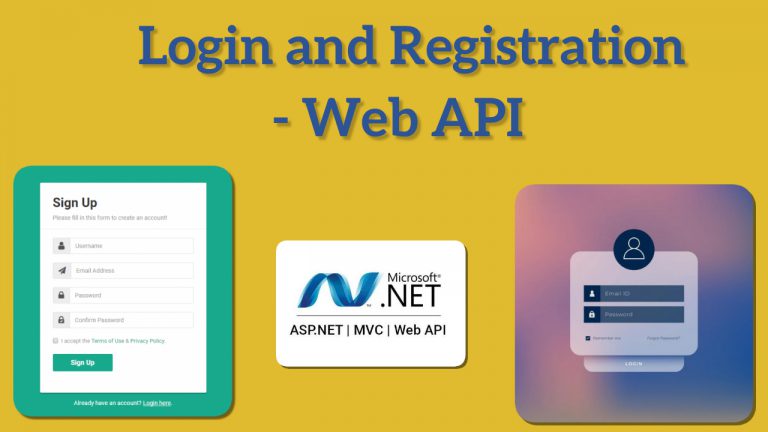 user-registration-and-login-using-web-api - Connected Programmer